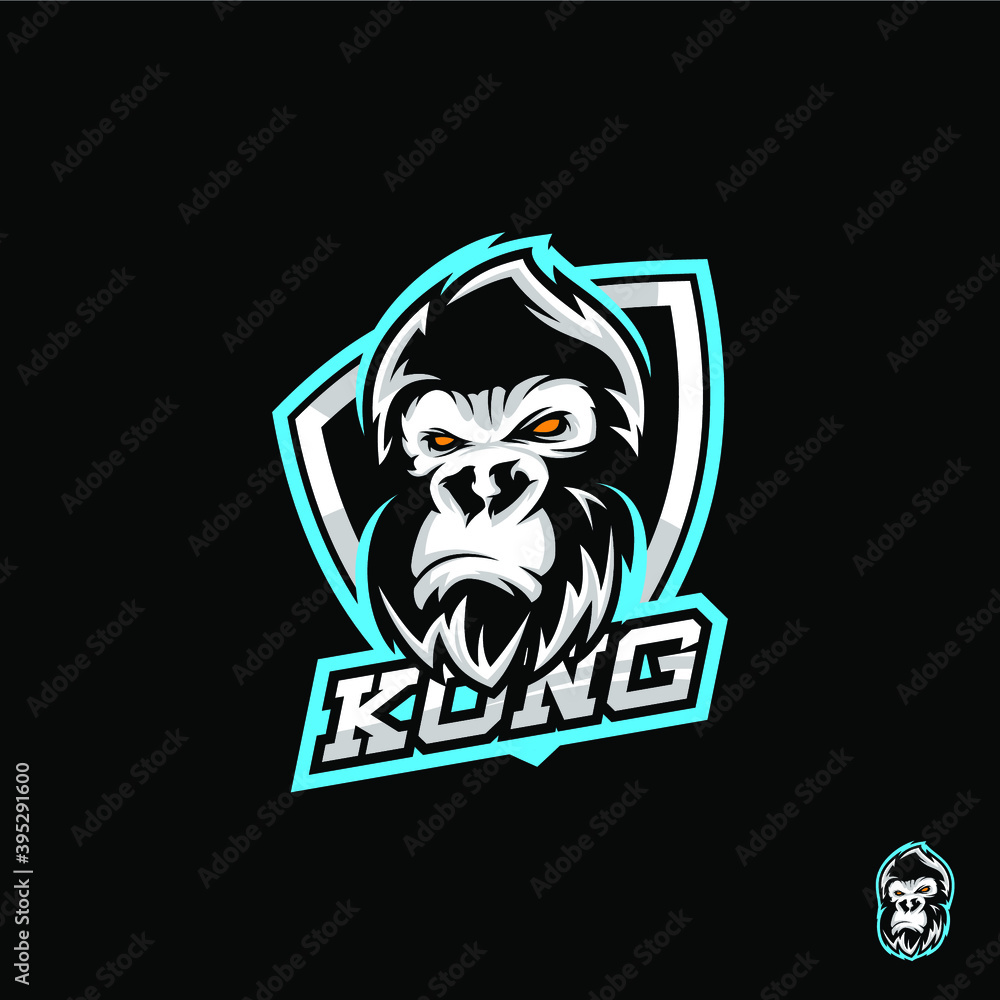 Logo team kong, logo esport, game, illustration or template Stock ...