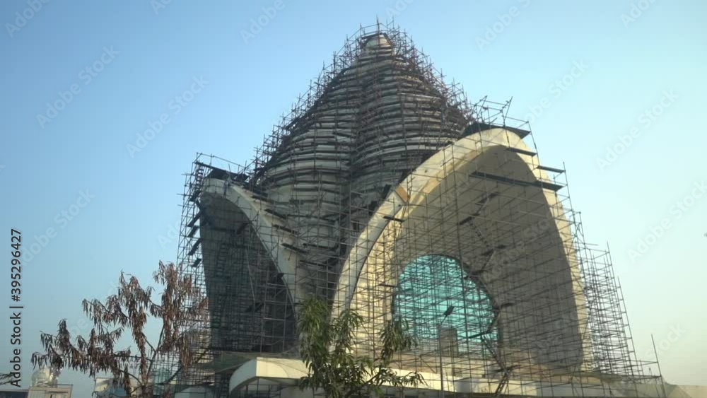 Stockvideon baba saheb Ambedkar smaak building under construction in ...