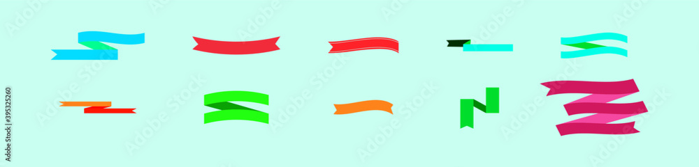 Ribbon and banner set. Design templates in various models. isolated ...
