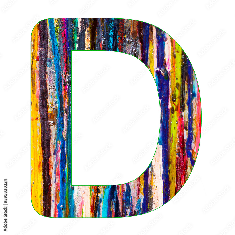 Alphabet letter D on dripping paint background Stock Photo | Adobe Stock