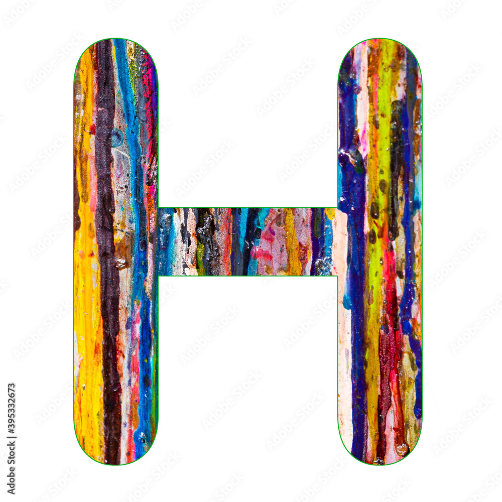 Alphabet letter H on dripping paint background Stock Photo | Adobe Stock