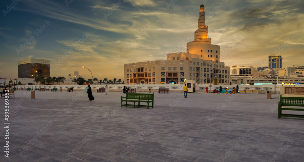 Al-Fanar Qatar Islamic Cultural Center in Doha Qatar daylight exterior ...