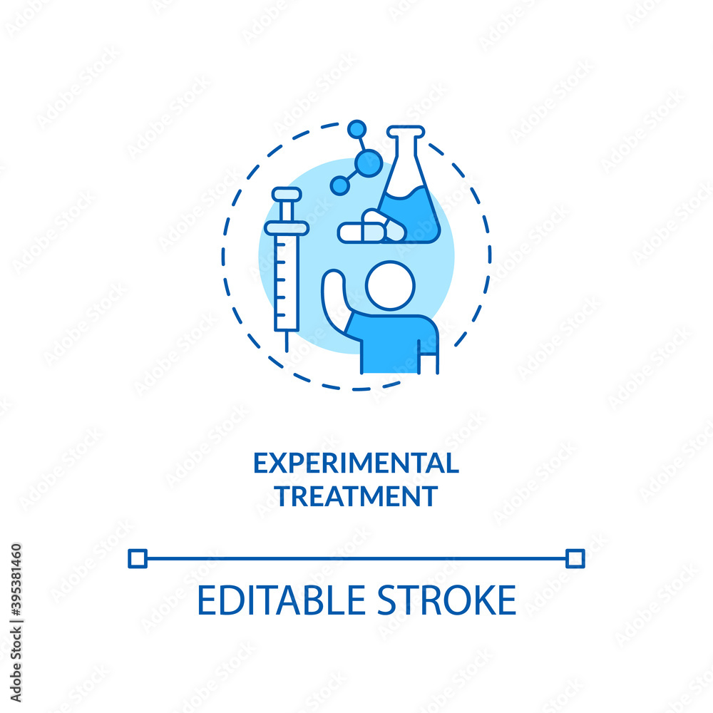 Experimental treatment concept icon. CFS cure idea thin line ...