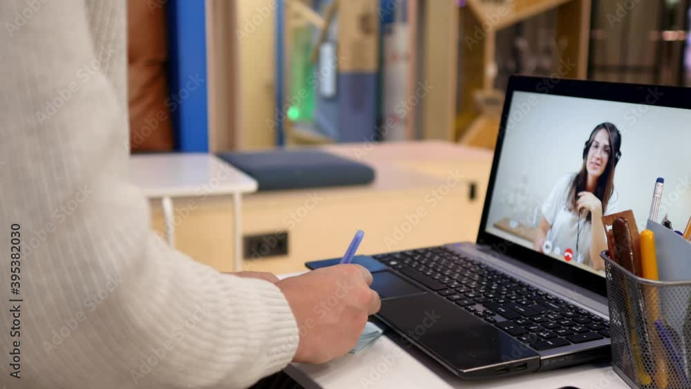 The concept of a meeting of a team of a company or a group of students ...