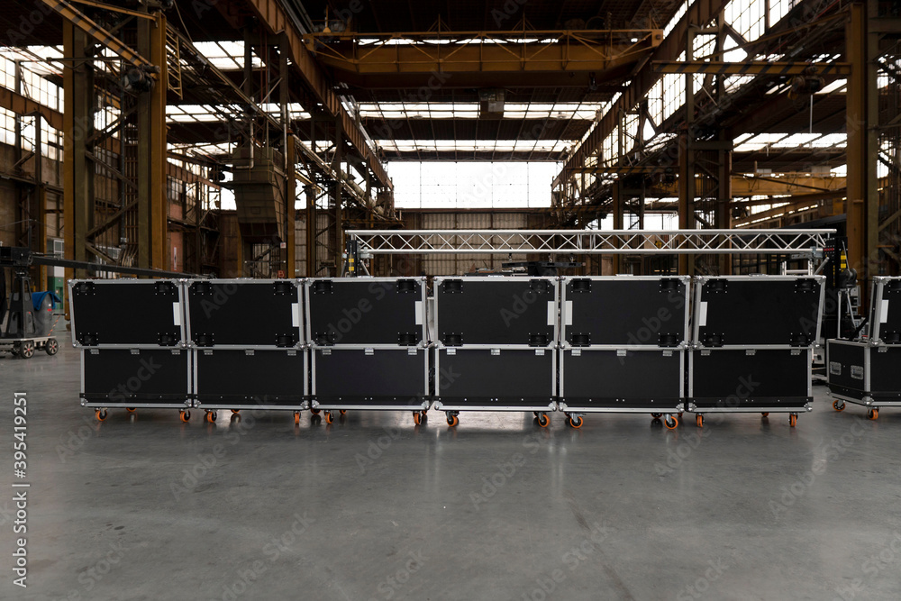 Music, concert, event equipment cases. Stock Photo | Adobe Stock