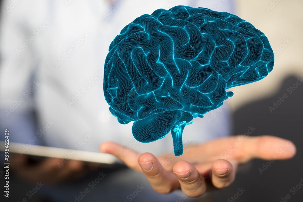 brain intelligence ai digtal 3d artificial intelligence Stock Photo ...