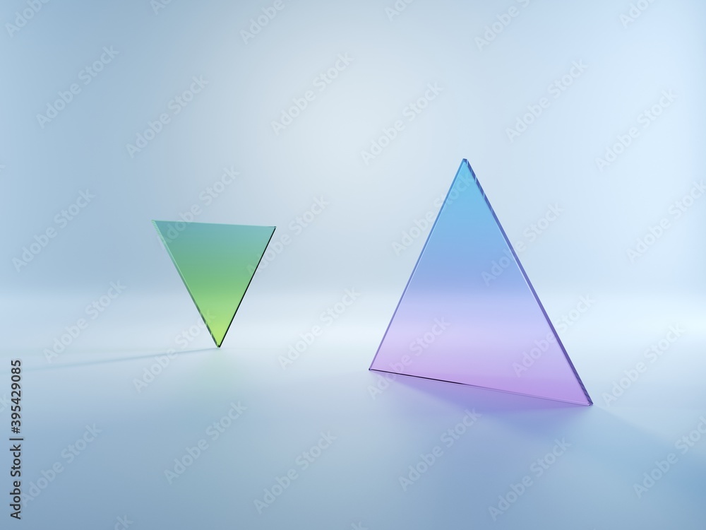 3d render, abstract simple geometrical shapes isolated on white ...