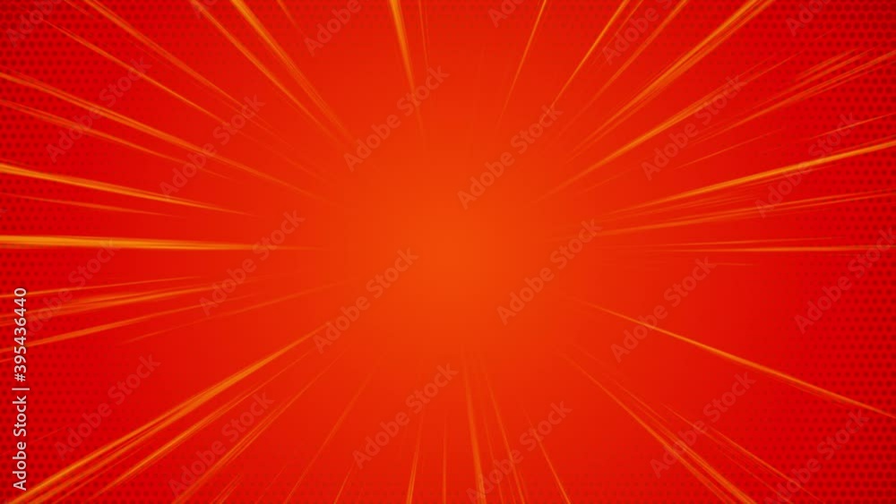 abstract striped animation footage glowing yellow rays on a red and ...