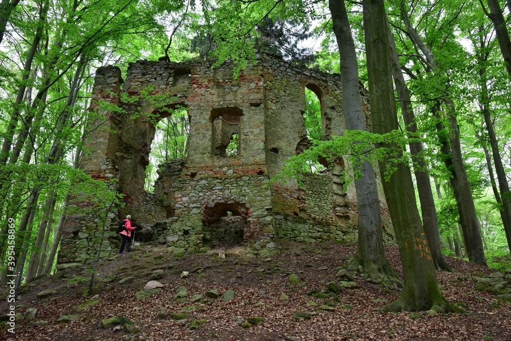 St Mary Magdalene Chapel Ruins in Maly Blanik nature reserve is a ...