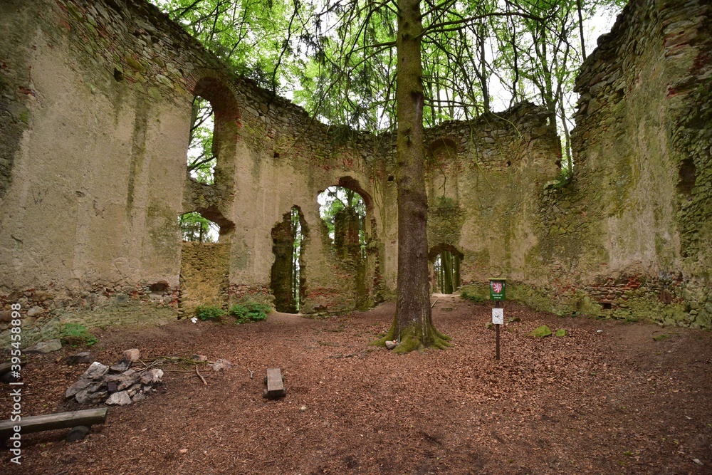 St Mary Magdalene Chapel Ruins in Maly Blanik nature reserve is a ...