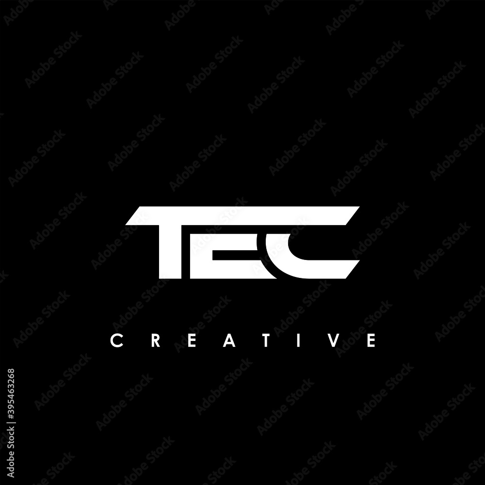 TEC Letter Initial Logo Design Template Vector Illustration Stock ...