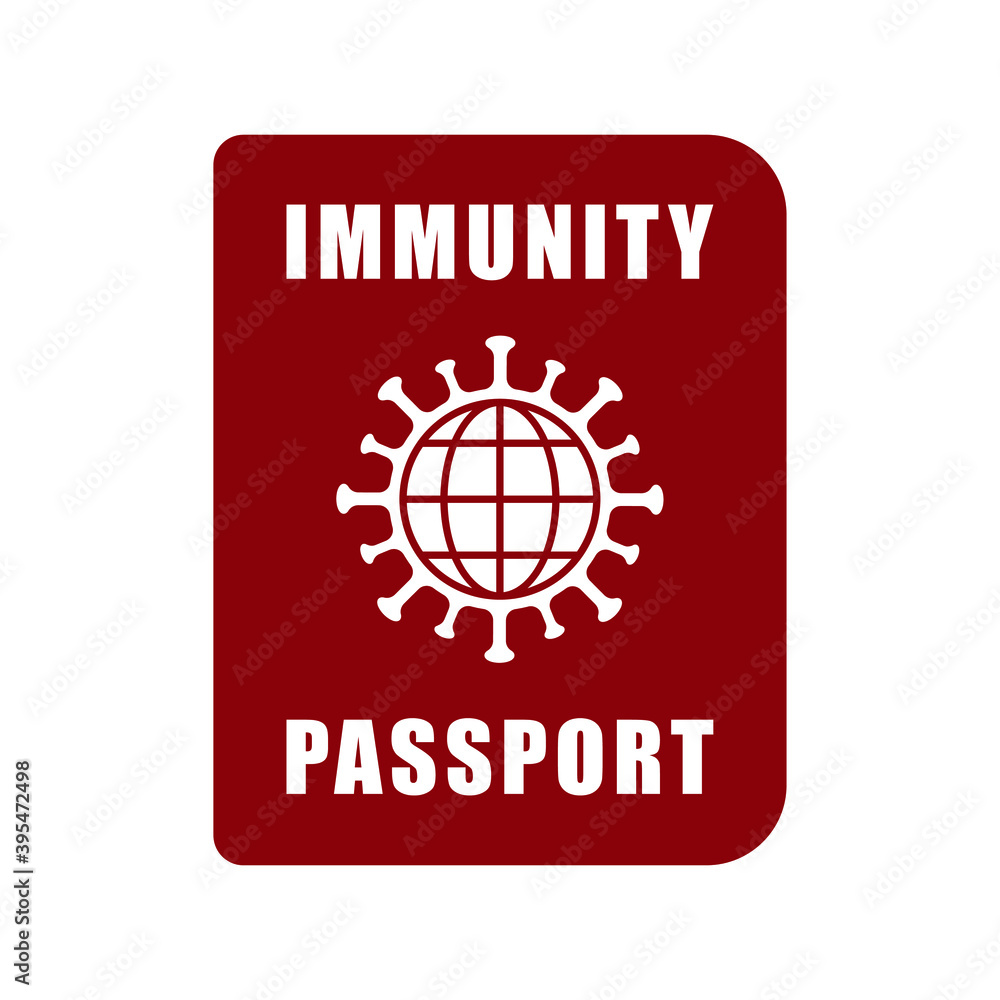Covid-19 immunity passport. Coronavirus immune pass icon. Corona virus ...