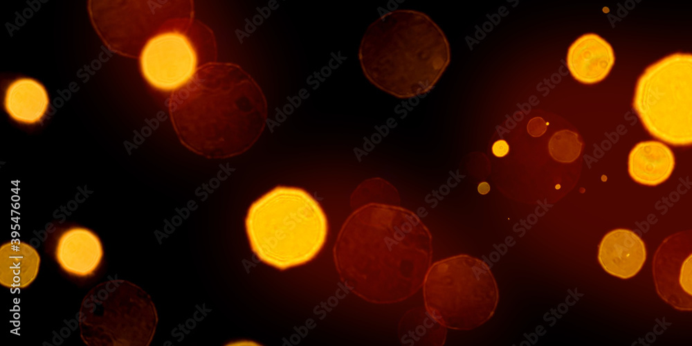 Glowing Golden Particles Stock Image In Black Background Stock Photo ...