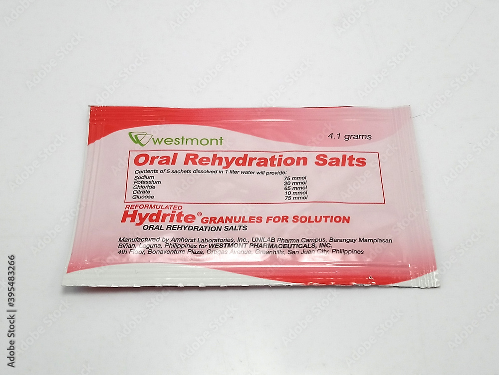 Oral rehydration salts hydrite in Quezon City, Philippines Stock 写真 ...