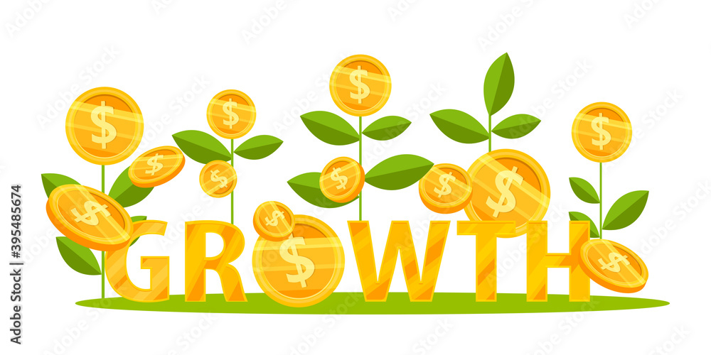 Income growth or revenue increase business vector finance concept with ...