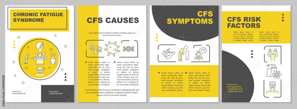 Chronic fatigue syndrome brochure template. Human disease treatment ...