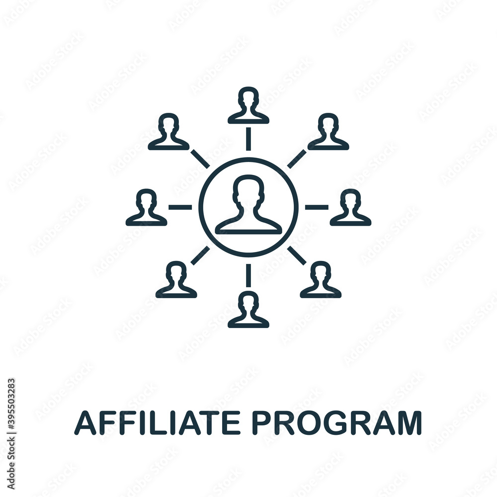 Affiliate Program icon. Simple line element from affiliate marketing ...
