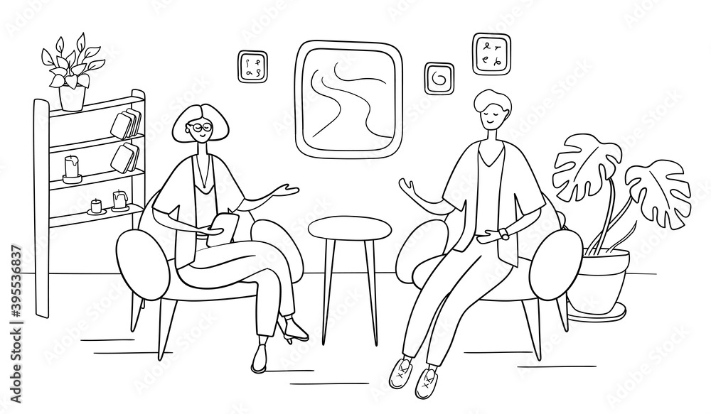 Interview Clipart Black And White