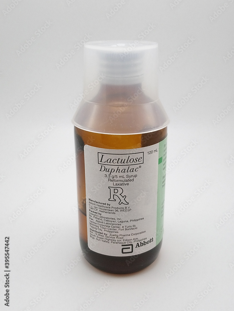 Lactulose Duphalac syrup laxative in Manila, Philippines Stock Photo ...