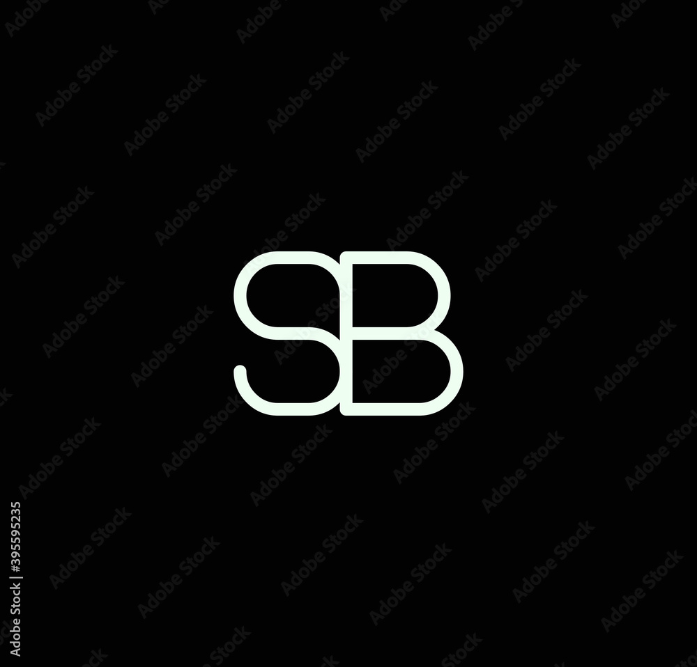 Letter SB alphabet logo design vector. The initials of the letter S and ...