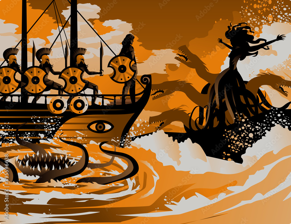 Poster entre scylla et charybde mythe – Tableau | Europosters