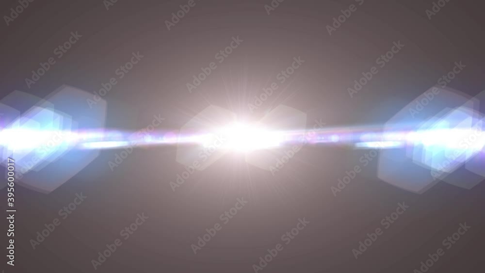 Optical lens flash effect, 4K light beam, high quality and realistic ...