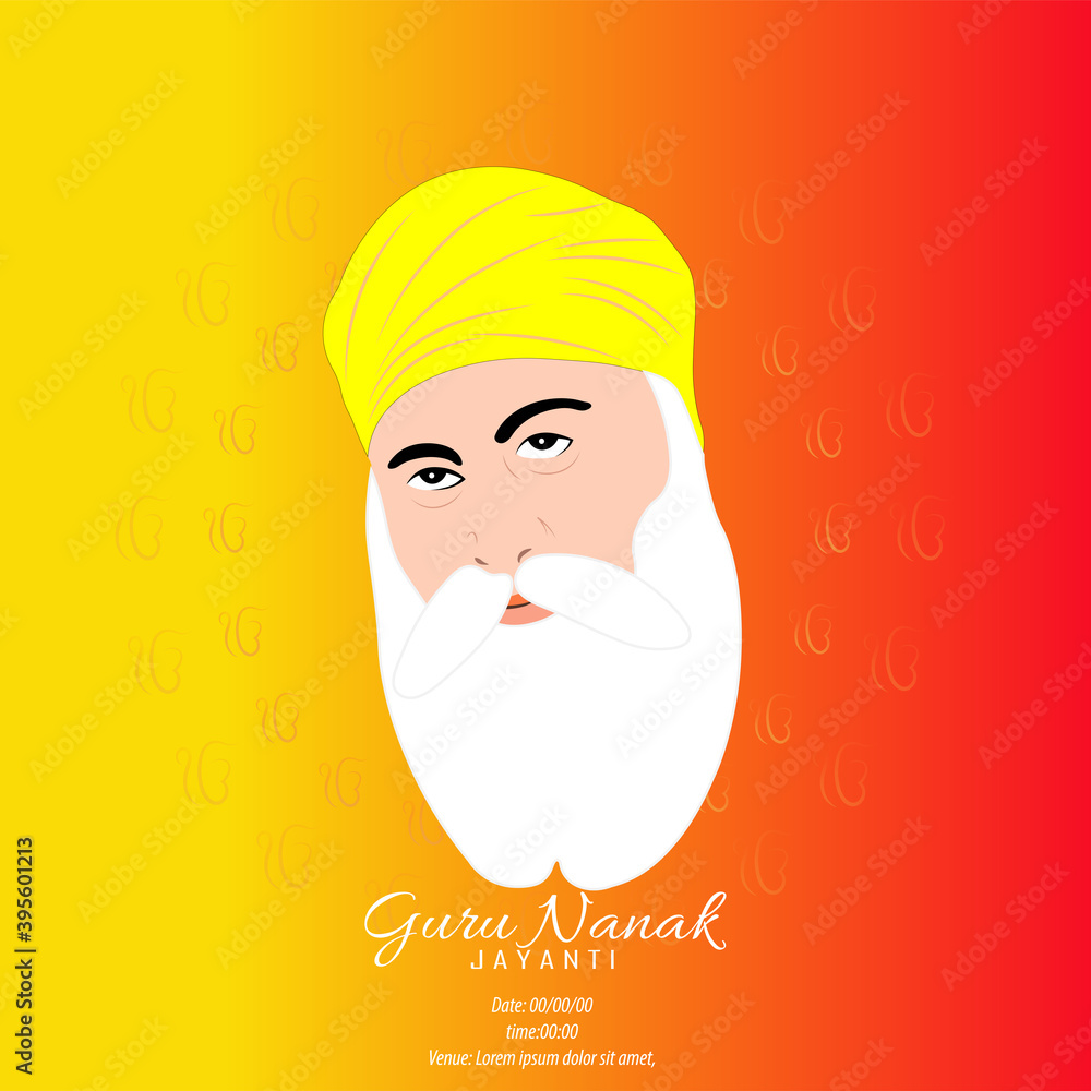 Vetor de Vector Illustration for Guru Nanak Jayanti the birth ...