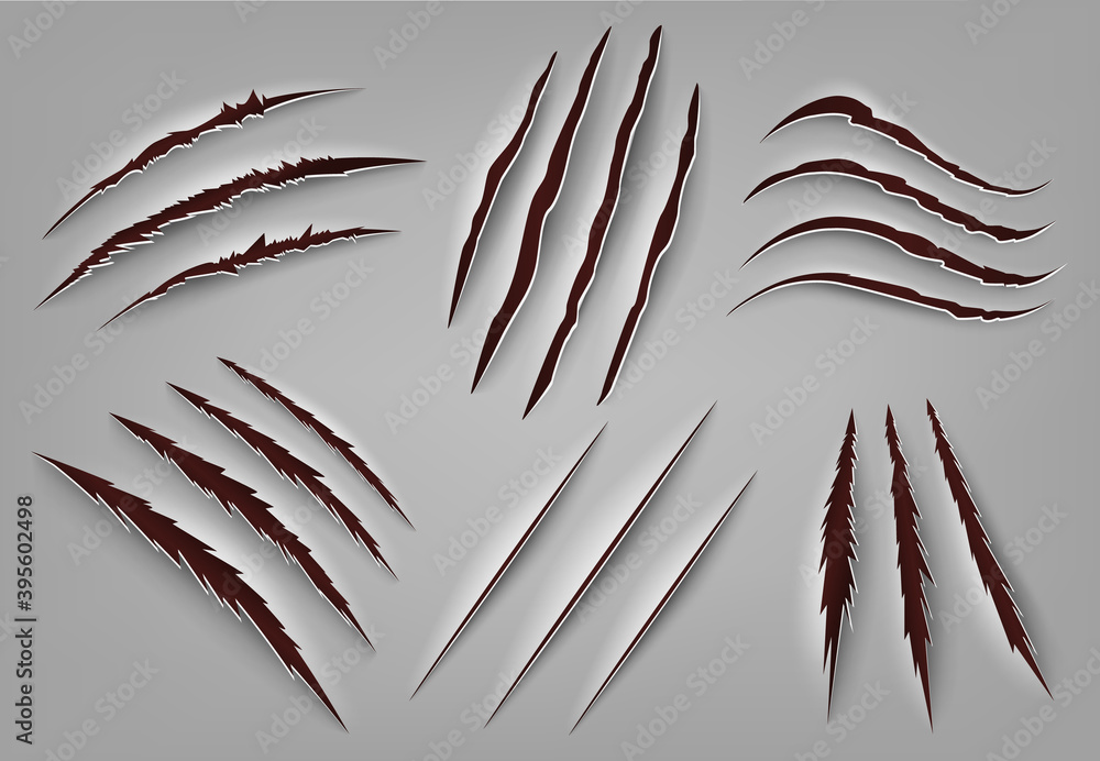 Claw Marks Through Paper