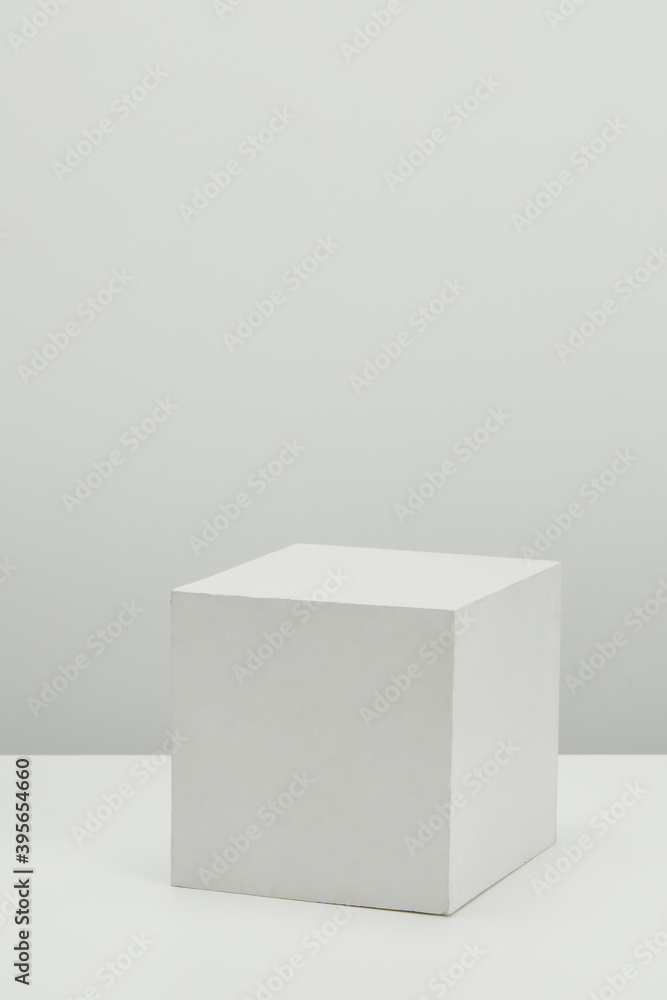 Realistic detailed white basic shapes set isolated on white background ...