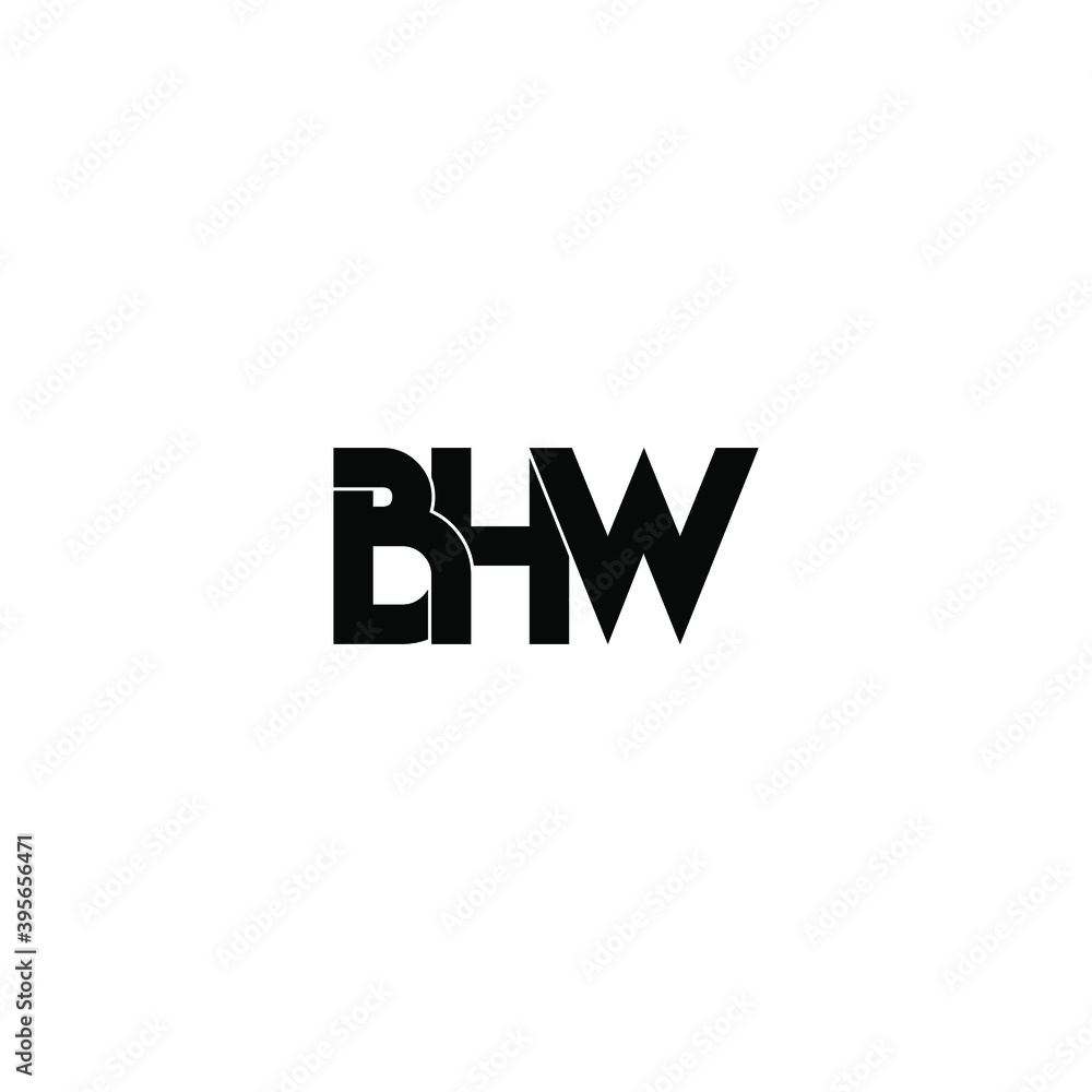 bhw letter original monogram logo design Stock Vector | Adobe Stock