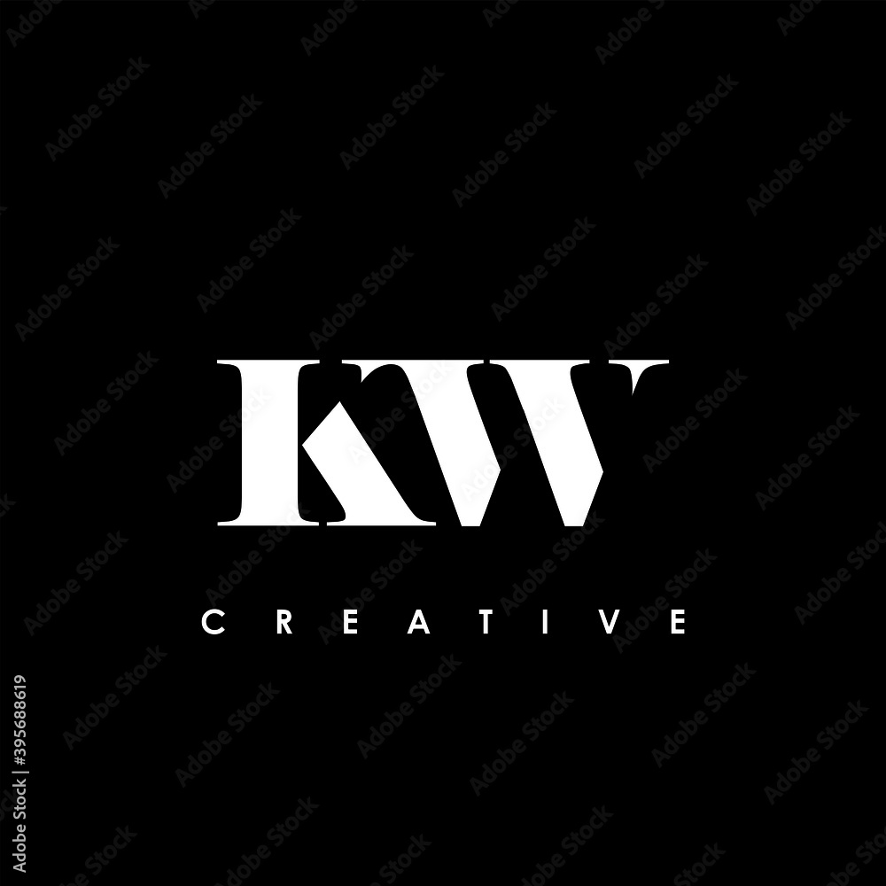 KW Letter Initial Logo Design Template Vector Illustration Stock Vector ...
