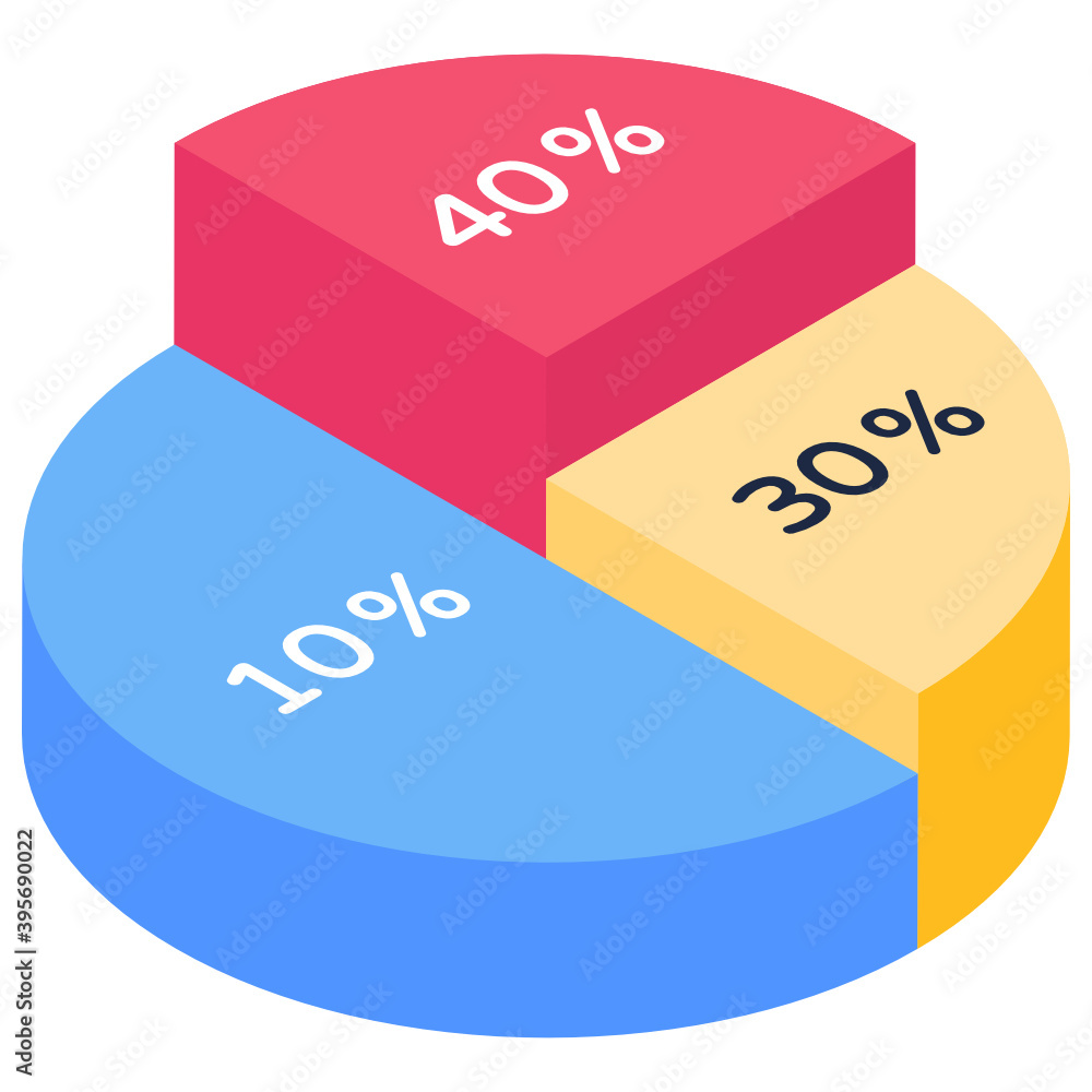 Round shape chart with infographics depicting doughnut graph Stock ...