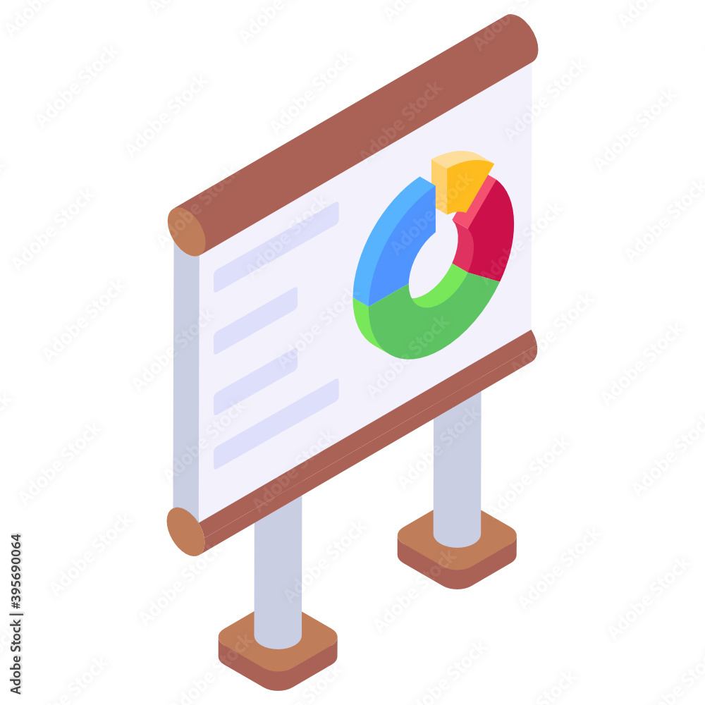 Round shape chart with infographics depicting doughnut graph Stock ...