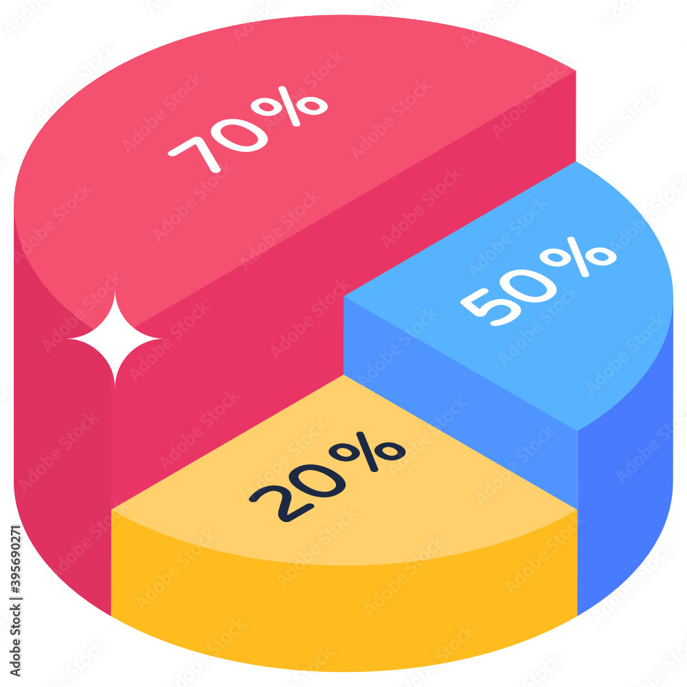 Round shape chart with infographics depicting doughnut graph Stock ...