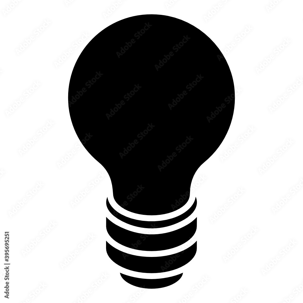 Editable trendy design lightbulb icon Stock Vector | Adobe Stock