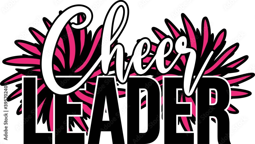 Cheer leader on the white background. Vector illustration Stock Vector ...