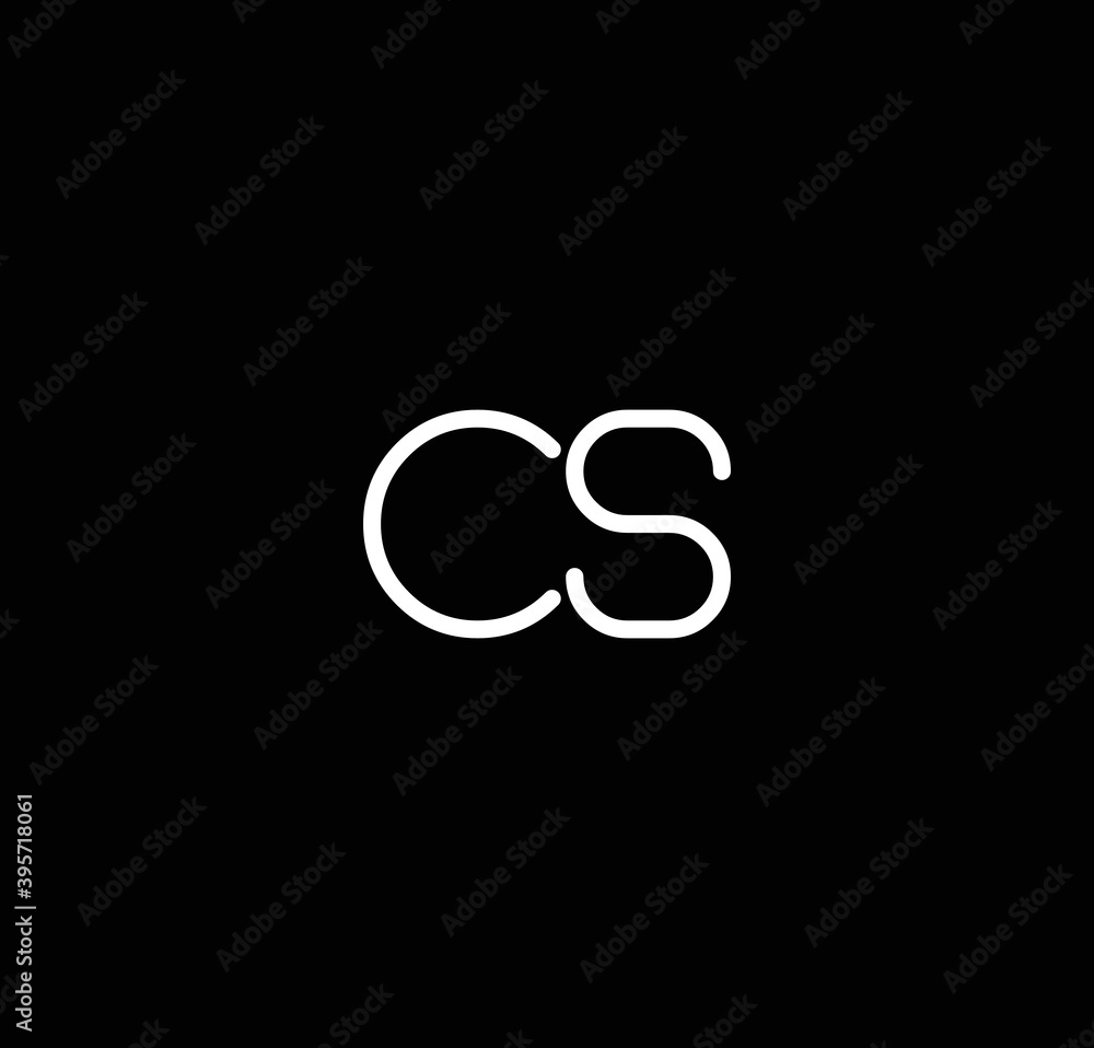 Letter CS alphabet logo design vector. The initials of the letter C and ...