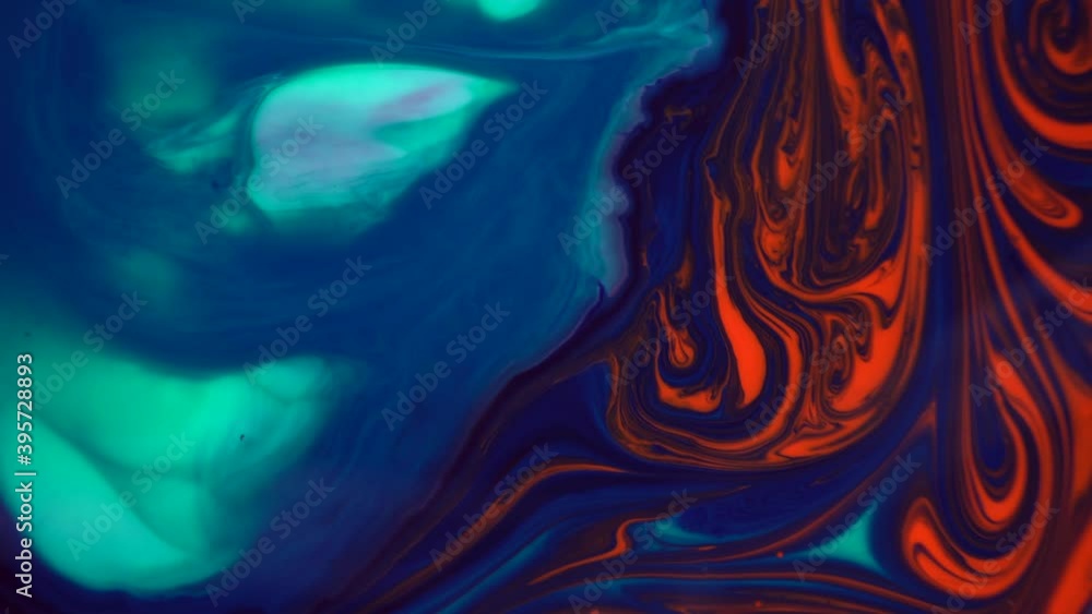Colorful abstract composition. Colorful blend of colors in dynamic flow ...