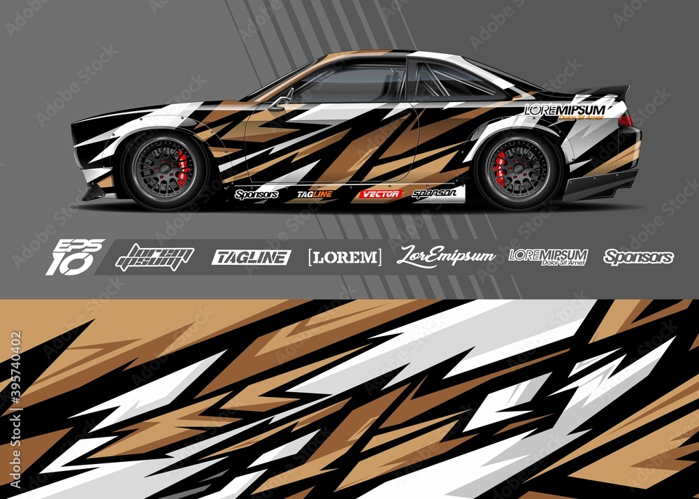 Car wrap decal designs. Abstract racing and sport background for racing ...
