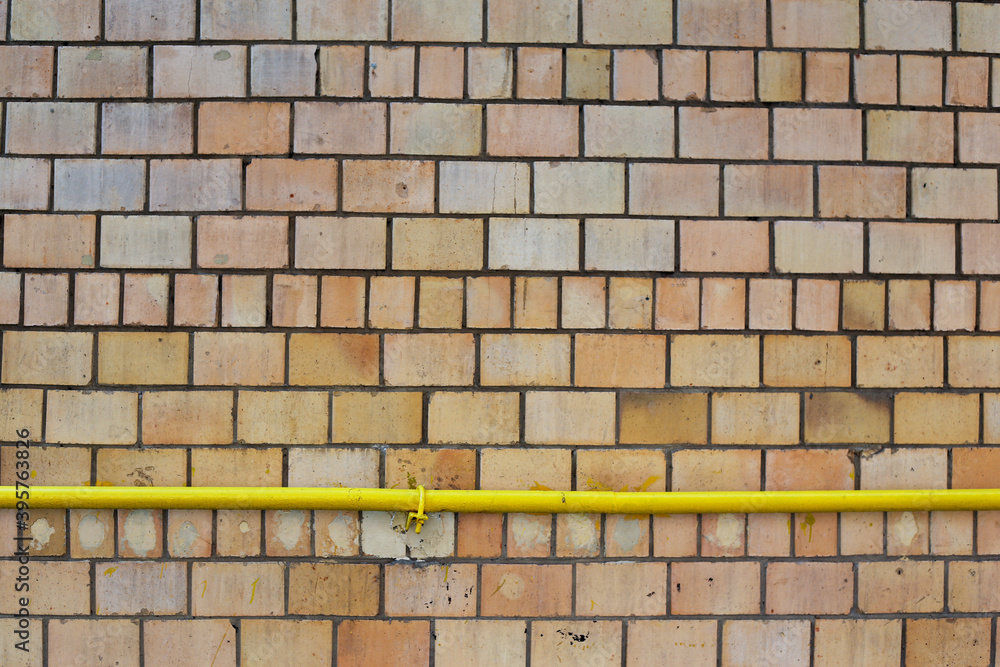 Wall pattern of the ancient structure of buildings in a city ...