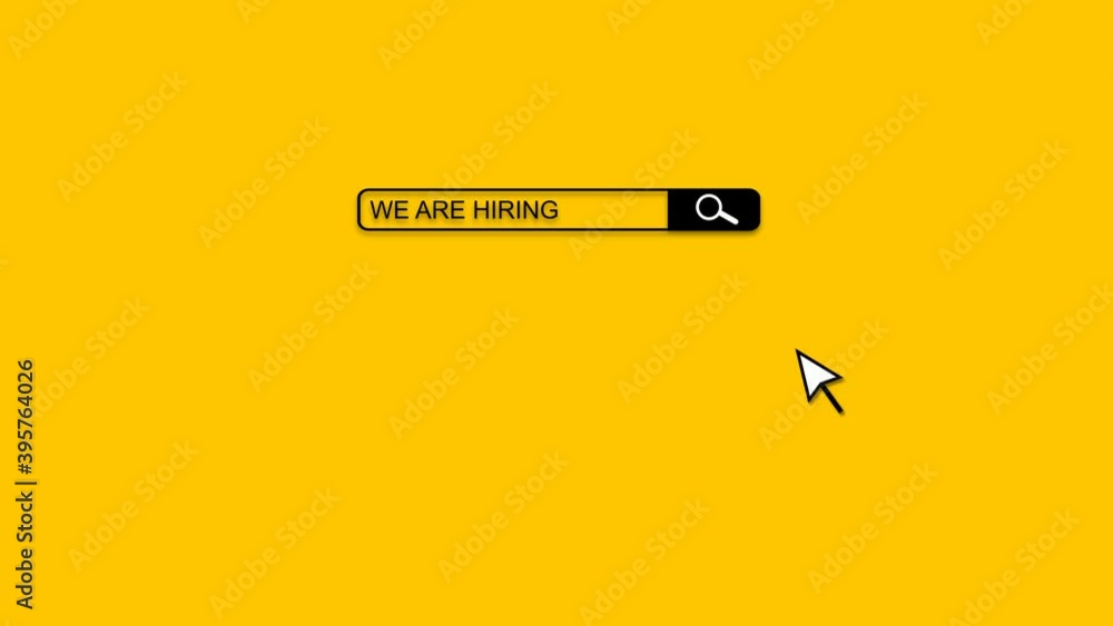 Animation for finding people to work. A search bar appears that says we ...