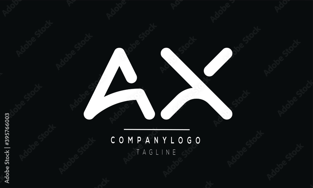 AX initials monogram letter text alphabet logo design Stock Vector ...