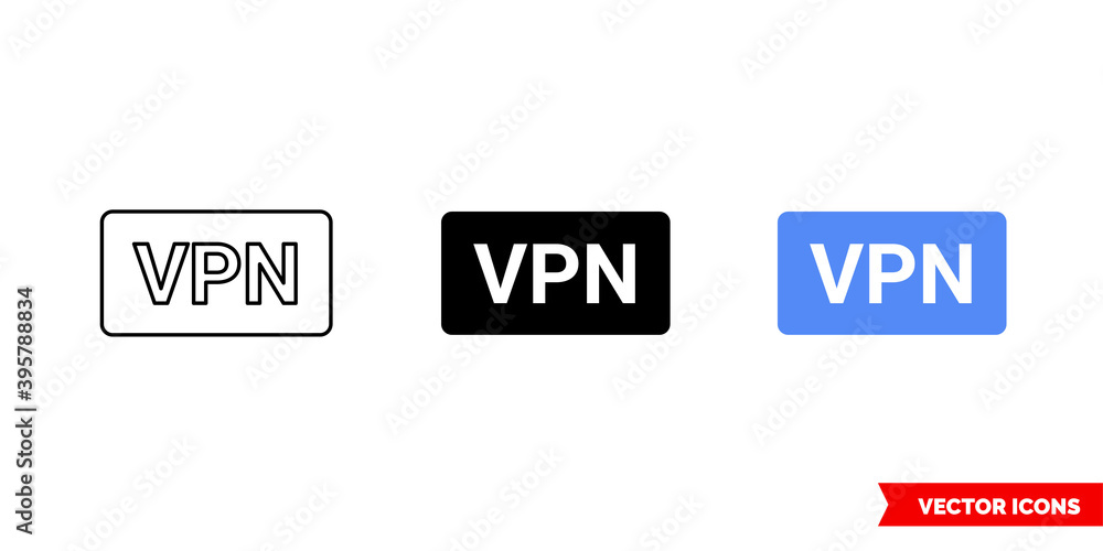 Vpn status bar icon of 3 types color, black and white, outline ...