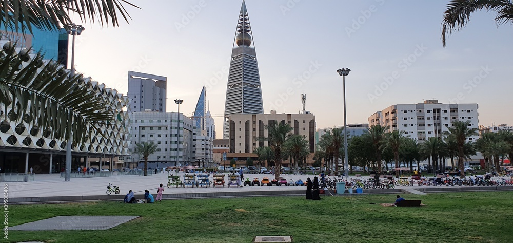 Riyadh, Saudi Arabia: National Library, Olaya Street Stock Photo ...