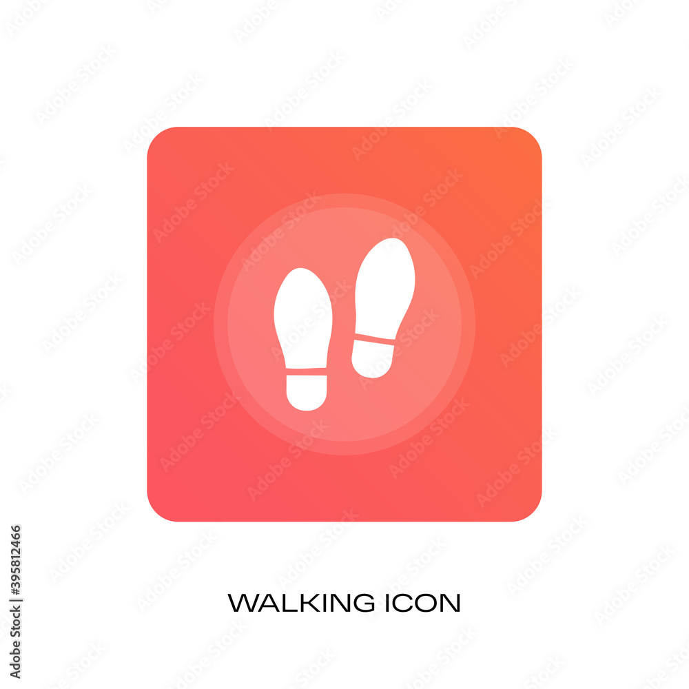 Footsteps, Walking, Steps icon. Shoe symbol. Foot Print For Your Web ...