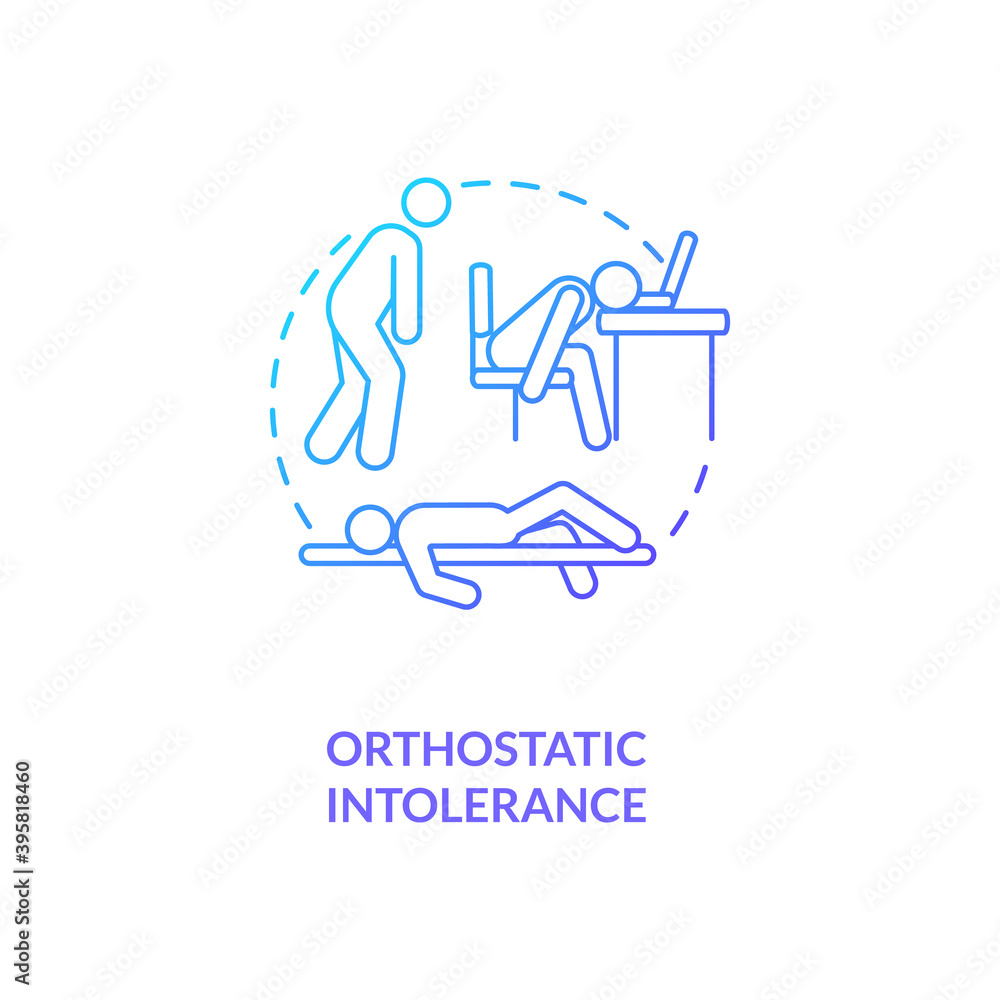 Orthostatic intolerance concept icon. CFS symptom idea thin line ...