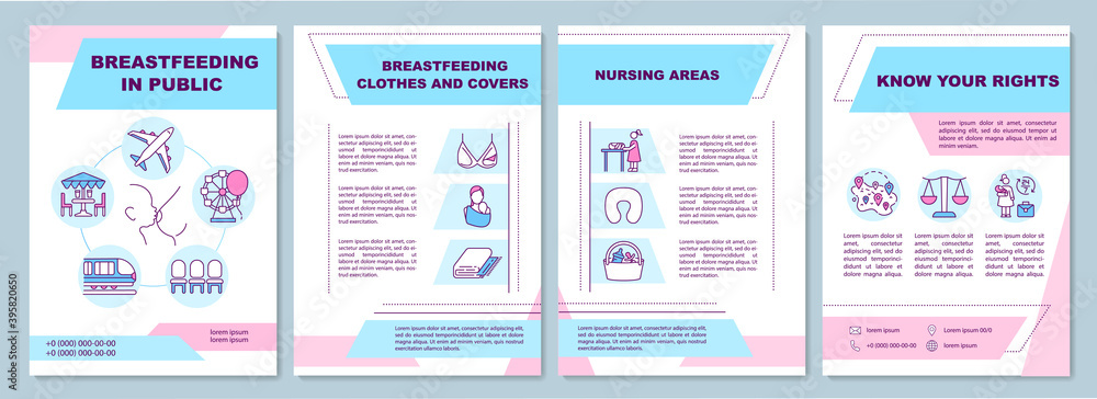 Breastfeeding in public brochure template. Nursing areas. Flyer ...