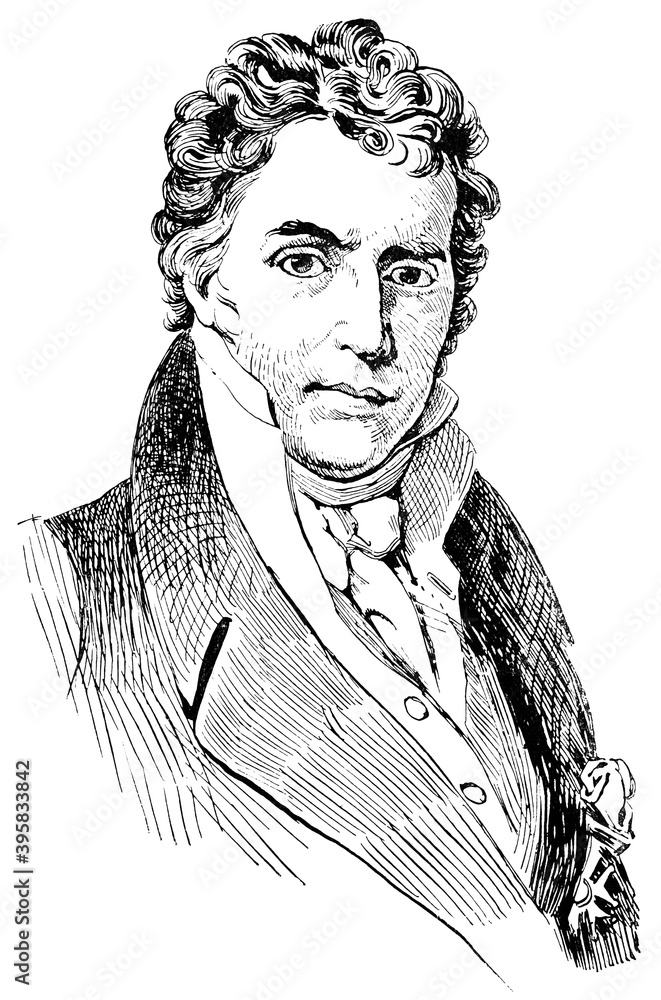 Portrait of Jacques-Louis David - a French painter in the Neoclassical ...