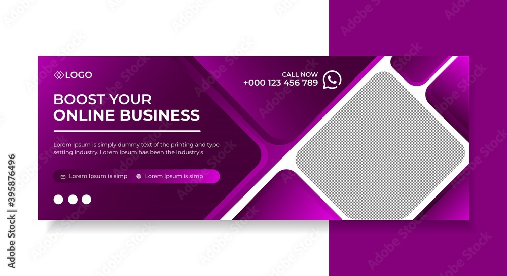 Facebook cover design template, social media banner,web banner design ...