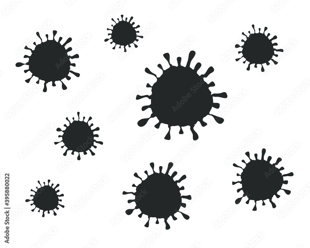 Virus shape pattern icon. Virion vector art illustration. Coronavirus ...
